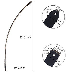 SinoArt 60“ BlackHunter-L Takedown Long Bow Original Limbs Right & Left Hand Only 25-65LBs (40Lbs, Right Hand)