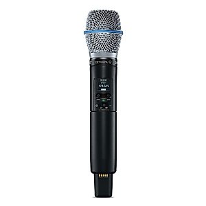 Shure SLXD2/B87A Handheld Transmitter with BETA 87A Vocal Mic Capsule - for use with SLX-D Digital Wireless Microphone Systems, Receiver Sold Separately | J52 Band (SLXD2/B87A=-J52)