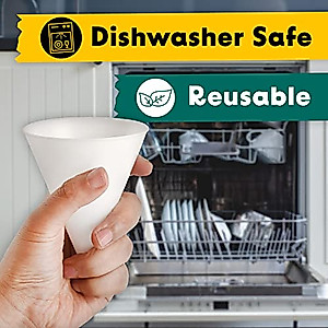 [4 Pack] Plastic Reusable Snow Cone Cups for Your Snow Cone Maker - No Leak, Durable Shaved Ice Cone Cups - Snow Cone Cup for Slushies, Shaved Ice Syrup or Juice - Family Pack Snow Cone Cups 6 oz