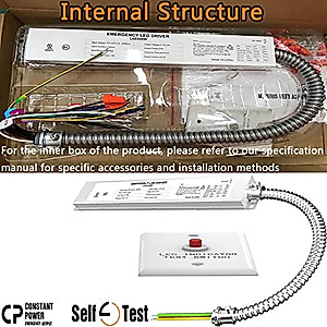 LED Emergency Backup Driver 20W, 100-347V AC 175V DC Over 90 Mins Emergency Time, 0/1-10V Dimmable Emergency LED Driver, Rechargeable UL Listed Backup Battery for LED Grooves, Panels and Linear Lights