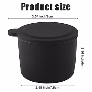 4pcs Ice Block Stencil, Reusable Silicone Ice Template with Lid Ice Shaver Template Ice Stencil Replacement for Kitchenaid Ice Shaver Machine Accessories for Shaved Ice Making (Black)