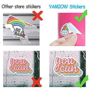 YAMIOW 160pcs Cute Positive Words Stickers for Kids Teens Adults, VSCO Trendy Stickers for Girls, Inspirational Stickers for Water Bottle Laptop Scrapbooking, Waterproof Vinyl Stickers Pack