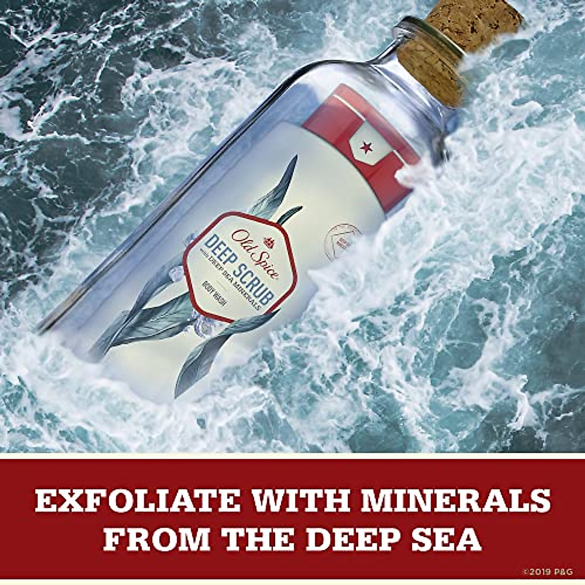 Old Spice Body Wash for Men, Deep Scrub with Sea Minerals Scent, 16 Fl Oz (Pack of 4)