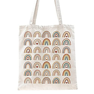 Inspiring gifts for Women, Rainbow Bags for Girls, Boho Rainbow Tote Bag for Her Teeny, Rainbow Wall, Daughter Granddaughter Birthday Gifts- Travel Pouch Gift for Her