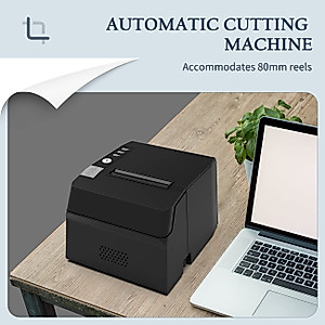 miemieyo POS Printer, 80mm USB Thermal Receipt Printer, Ethernet (LAN) Thermal Receipt Printer,Restaurant Kitchen Printer with Auto Cutter Support Cash Drawer, Thermal Pos Printer for Windows/Linux