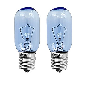 2Pcs Fridge Light Bulb Replacement T8 E17 40Watt Light Bulb Fit for Whirlpool KitchenAid Electrolx Kenmore Frigidaire Refrigerator 297048600 241552802 AP3770086 1056577 AH976993 EA976993 PS97699