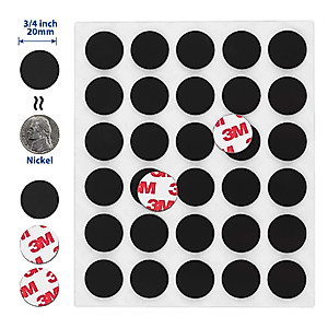 Round Magnets with Adhesive Backing, 120 Pieces Magnet Circles (Diameter 0.8’” x 0.08”) on 4 Tape Sheets, with 3M Strong Adhesive Backing. Perfect for DIY, Art Projects, whiteboards & Fridge