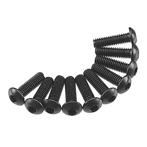 Axial AXA115 Hex Socket Button Head Screws (10-Piece), 3x10mm, Black