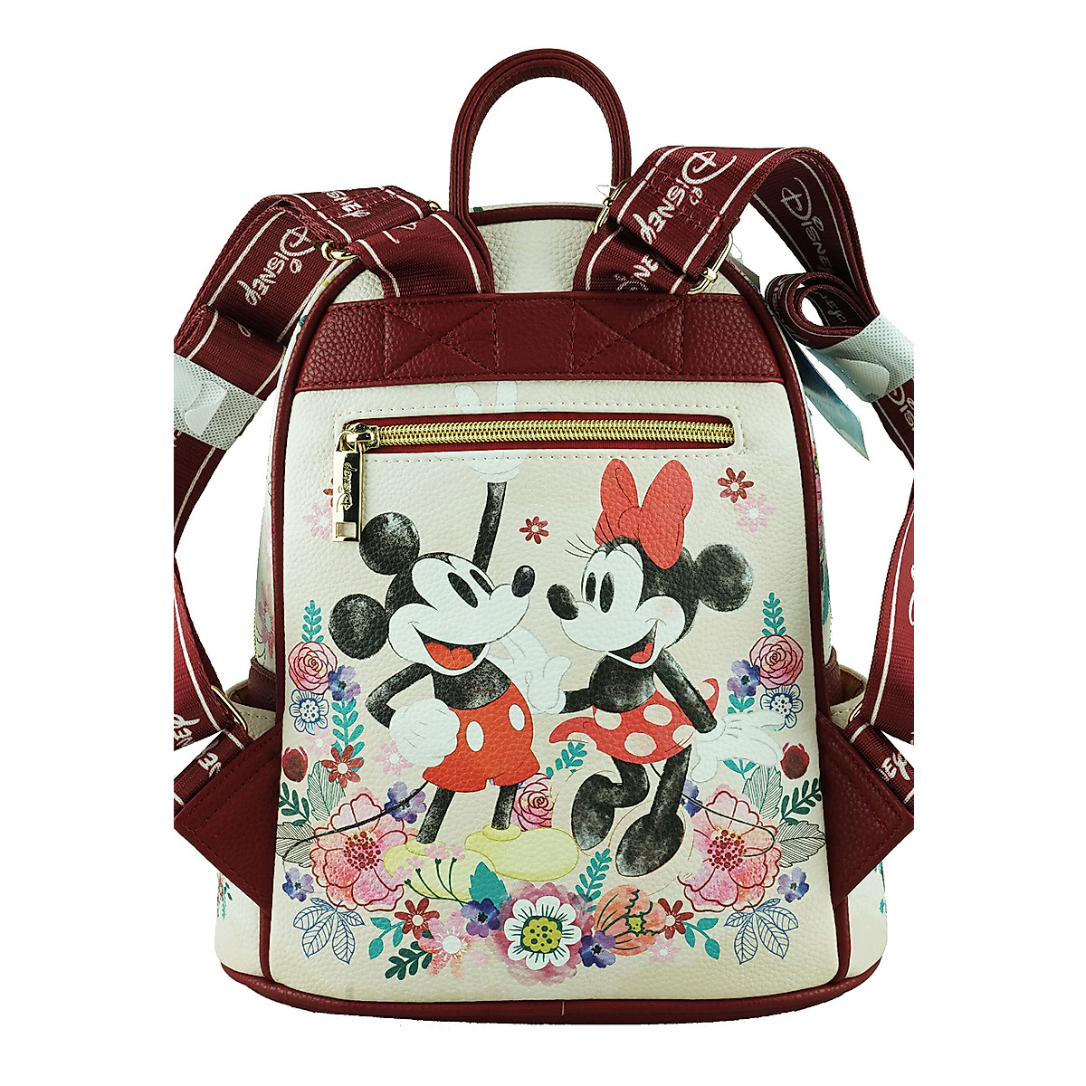 Wondapop Disney Mickey and Minnie Mouse 11" Vegan Leather Fashion Mini Backpack
