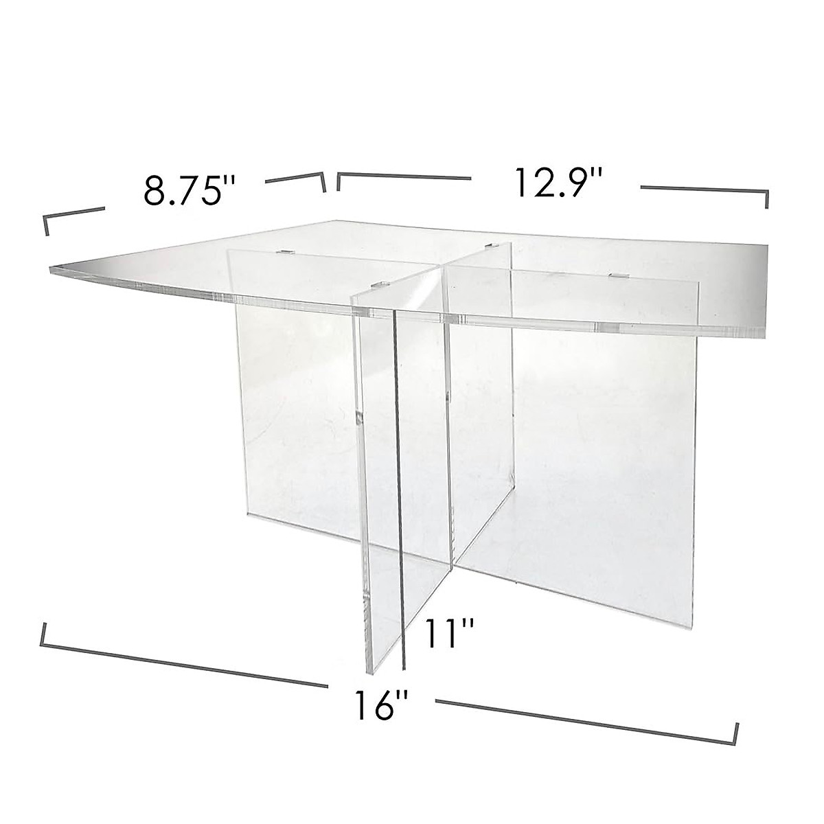 OnDisplay Cross Tier Acrylic Display Rack/Stand - Clear Food Display Stage (11" Height)