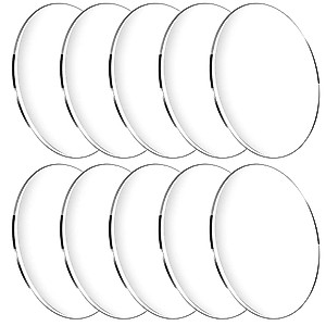 10 Pieces Clear Circle Acrylic Sheet, 1/8" Thickness, 5 Inch Plexiglass Circle Acrylic Disc Transparent Round Acrylic Blank Sign for Name Cards, Cricut Cutting, Painting and DIY Projects