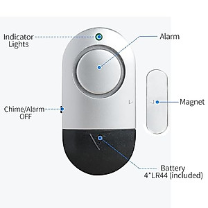 Door Window Alarms 120DB Pool Alarms for Door Home Security Burglar Alarms for Kids Safety