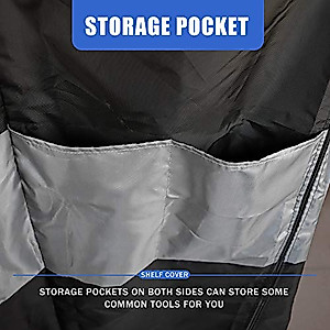 MOLLYAIR Wire Shelving Cover Wire Rack Cover Storage Rack Cover Used to Cover Sundries, Suitable for Rack 36X18X54in, Black,only Cover