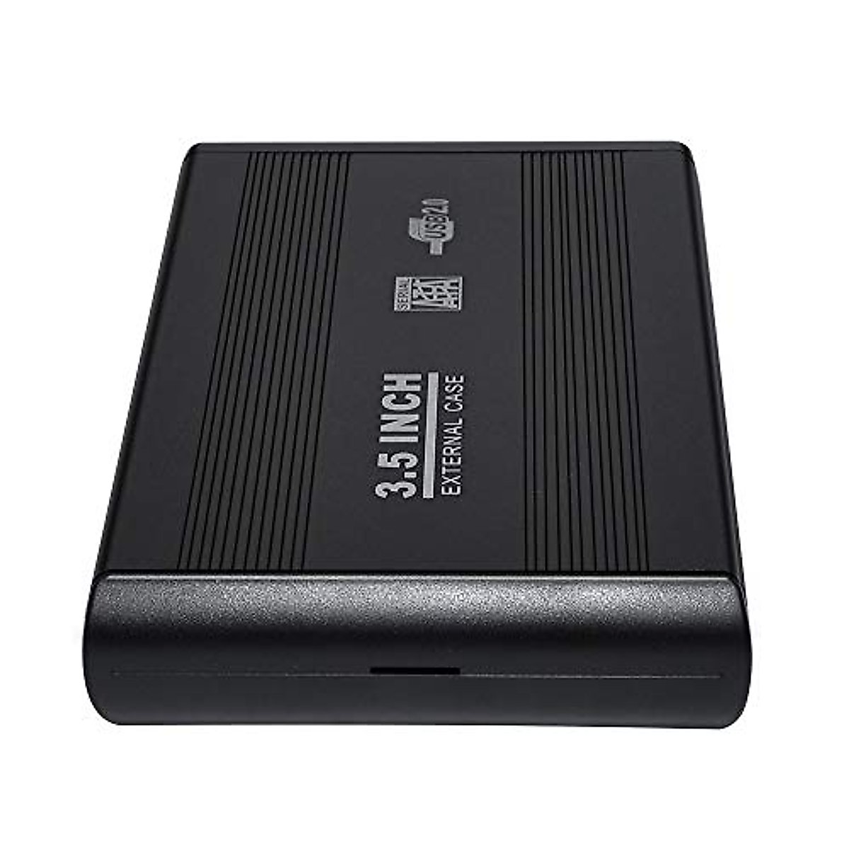 3.5 inch HDD External Case USB 2.0 to SATA External 3.5 Hard Drive Enclosure Disk for 3.5 SATA HDD External Storage Box with Aluminum Case (USB2.0-Silver)