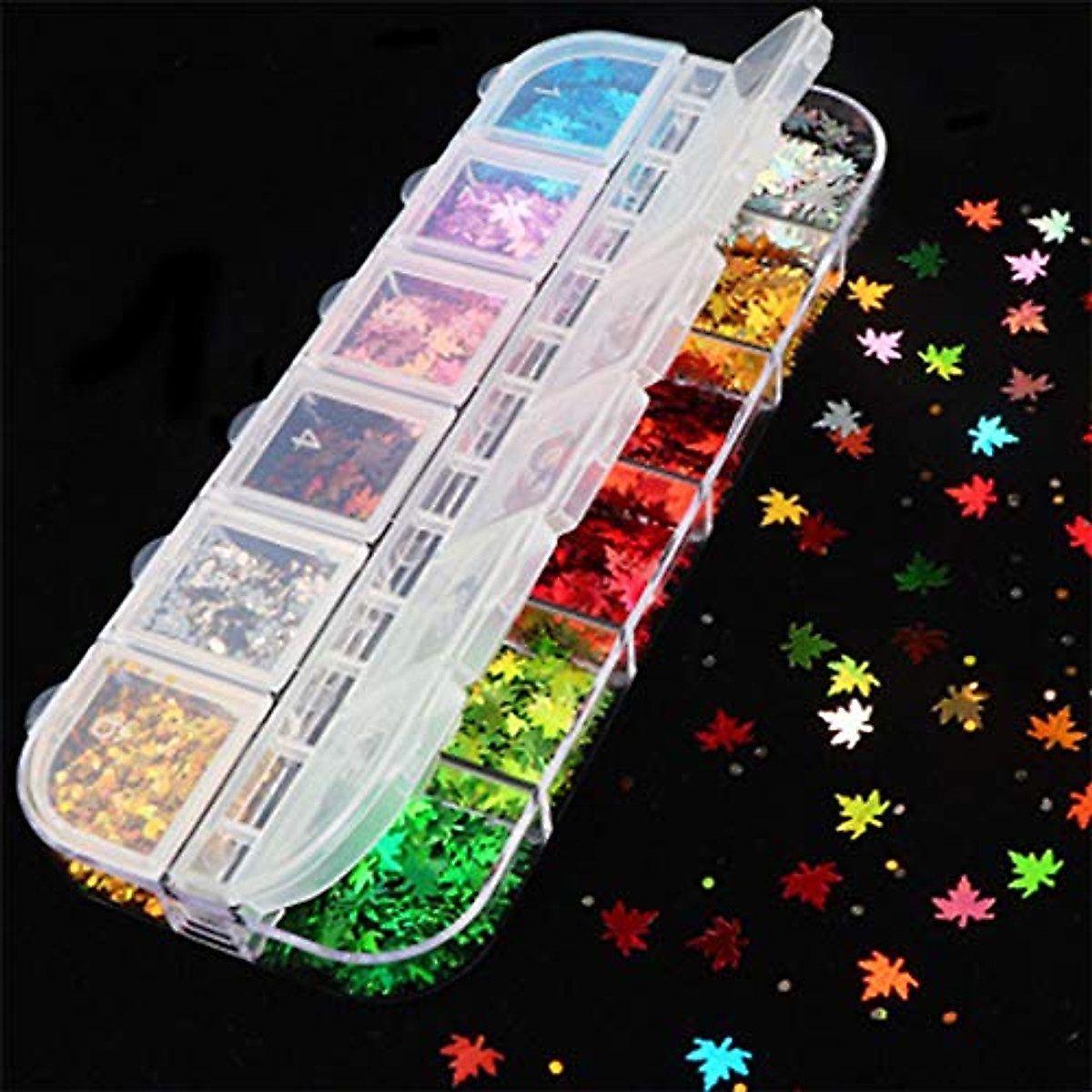 Diarypiece Fluorescent Sequins Flakes Resin Epoxy Mold, for Jewelry Filling Glow in the Dark Holographics Glitter