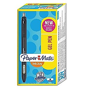 Paper Mate InkJoy Gel Pens, Bold Point (1.0mm), Black, 12-Count