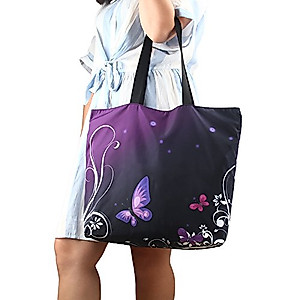 newplenty Beach Tote Bags Travel Totes Bag Shopping Zippered Tote for Women Foldable Waterproof Overnight Handbag