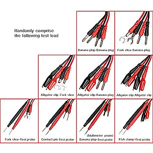 DROK® Multimeter Test Leads Kit, Replaceable Digital Multimeter Accessories, DMM Universal Combined Test Probes Cable Set, Banana Plugs Alligator Clips Replacements for Electronic Automotive