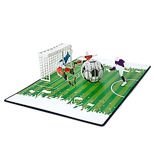 CUTPOPUP Birthday Card Pop Up, Birthday Card for Men, Fathers Day Card, 3D Greeting Card, Father's Day Card for Dad, Father in Law, Grandpa, Husband, Men, Son (Football)