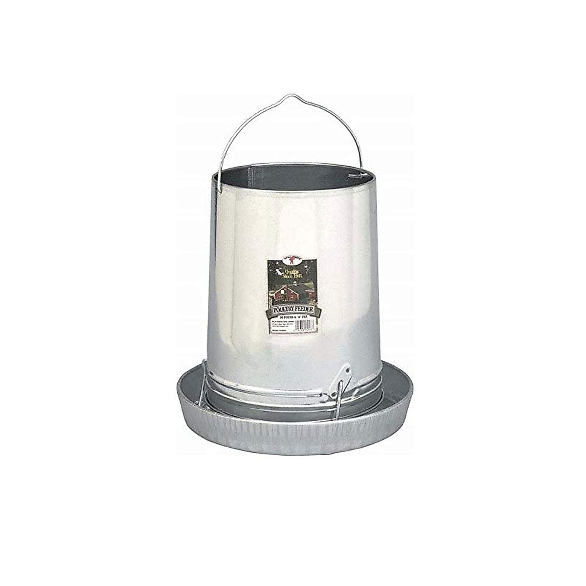 Little Giant 30-Pound Floor Space Saving Hanging Metal Poultry Feeder (4 Pack)