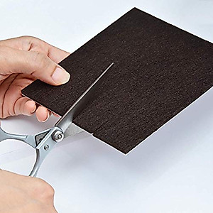 8 Pack - 2 Colors Self Adhesive Square Furniture Felt Pad Surface Protector for Hardwood, Tile, Laminated Floor - Cut into Any Shape