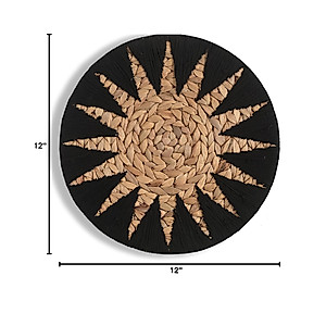 IOWER Woven Wall Basket Decor Macrame Wall Hanging Boho Placemats Home Boho Wall Décor 12"