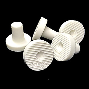 Reefing Art Ceramic Coral Frag Plugs 100 Pack Free Aquarium Glue for SPS LPS Tile (100 Plugs)