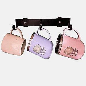 Pmsanzay Strong Magnetic Mug Holder Coffee Cup Rack Hanger Mug Hooks Coffee Cups Storage Organizer Stand for Coffee Mugs, Tea Cups On The Refrigerator, etc - Space Saving