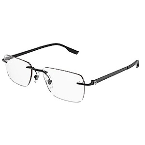 Montblanc Rimless Carbon Fiber Eyeglasses MB0185O 001 Black/Gunmetal 55mm 185