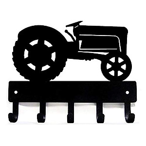 The Metal Peddler Farm Tractor #12 Key Rack Holder for Wall - 9 inch Wide - Made in USA; Farmhouse décor, barn Organizer