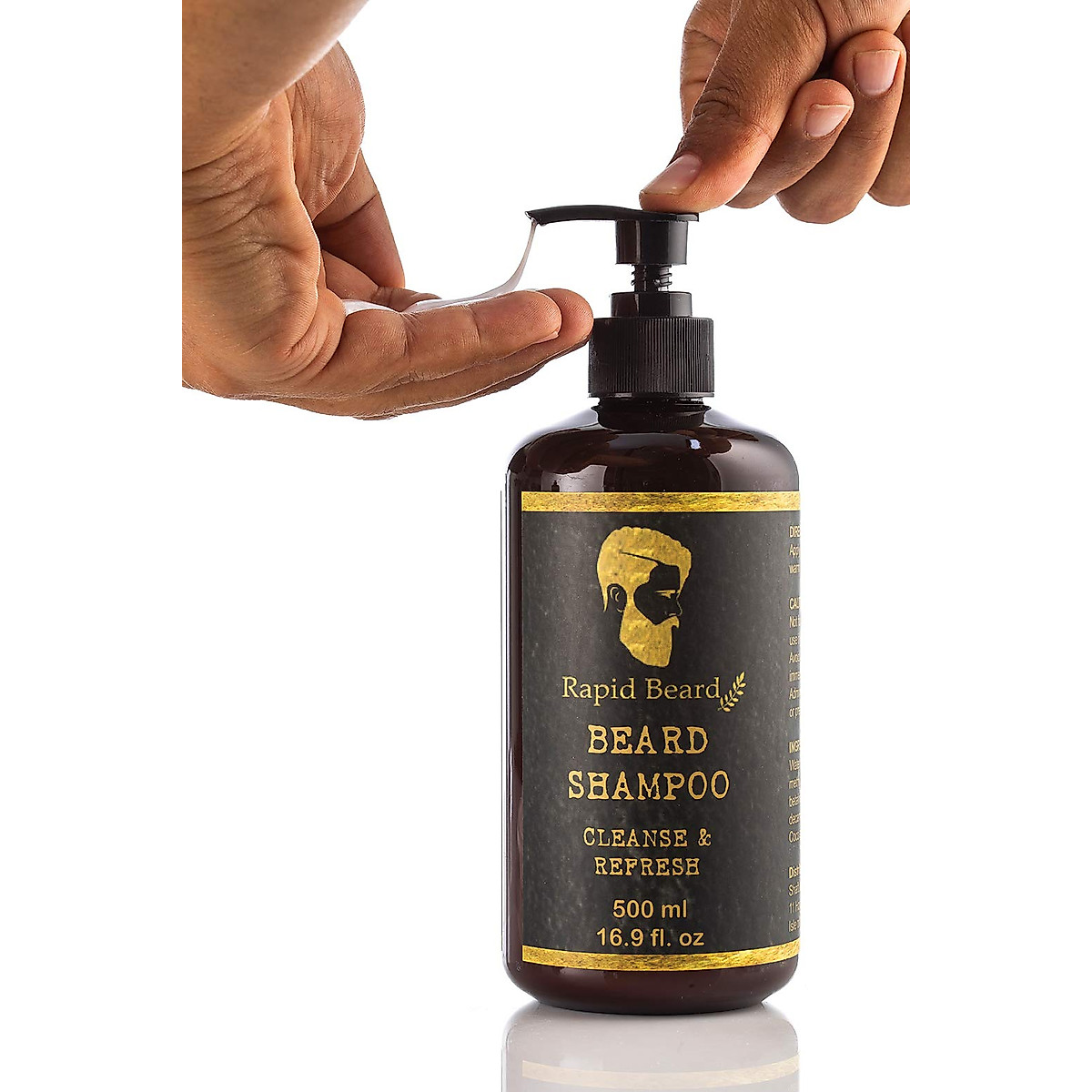 Beard Shampoo and Beard Conditioner Wash & Growth kit for Men Care - Softener & Moisturizer for Hydrating, Cleansing and Refreshing Beard and Mustache Facial Hair Gift Set (500ml / 16.9 fl oz)