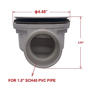 BlueVue 1.5" Side Outlet Drain Assembly