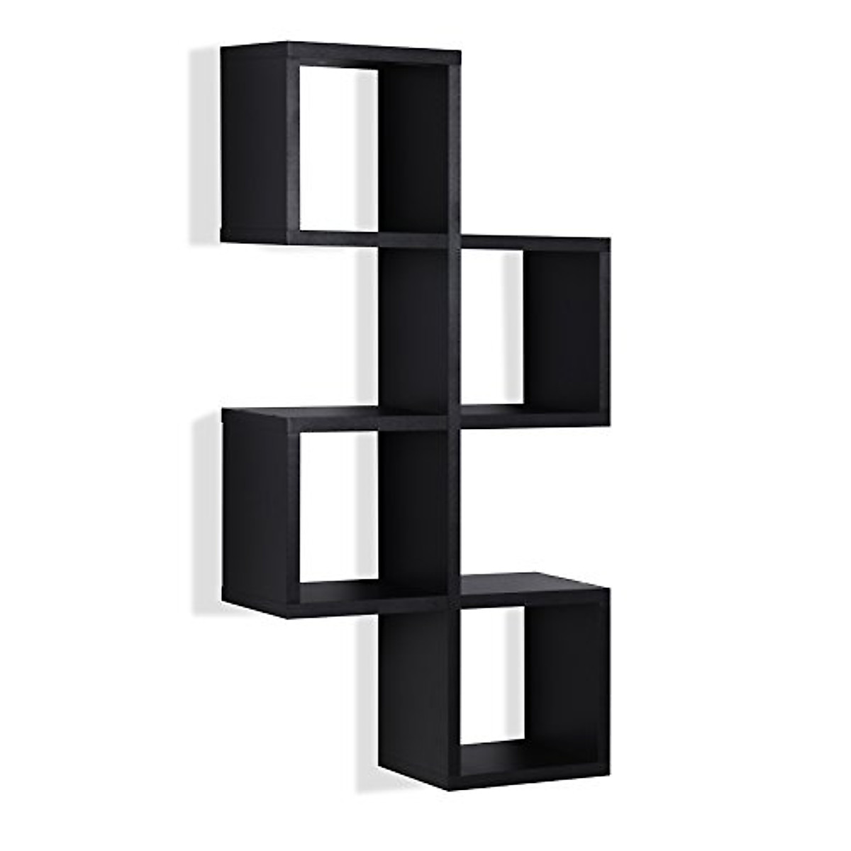 Danya B. Cubby Chessboard Wall Shelf - Horizontal or Vertical (Black)
