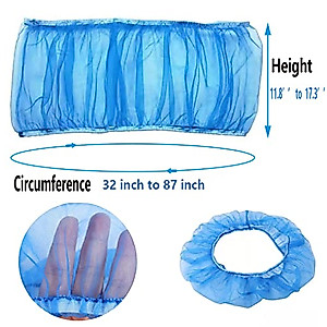 Lemengtree Bird Cage Cover Universal Birdcage Seed Catcher Guard Net Cover, Parrot Nylon Mesh Net Cover, Airy Gauze Birdcage Accessories Mesh Net Cover for Round Square Cages (Blue-Mesh Net Cover)