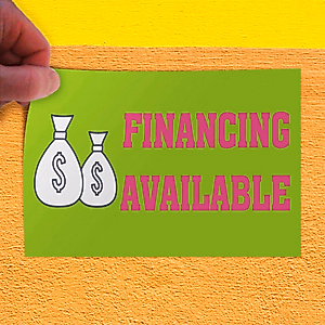 Decal Sticker Financing Available #1 Style A Business Financing Store Sign 8"