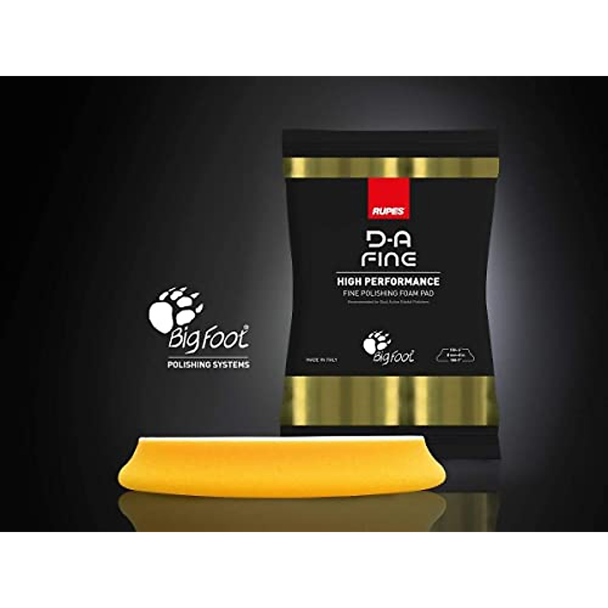 RUPES D-A Fine High Performance Fine Polishing Foam Pad 2-Pack,7 inch Face,6 inch Backing