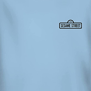 Sesame Street Mens Classic Shirt Elmo Cookie Monster Big Bird Tee Long Sleeve T-Shirt (Sky Blue, Small)