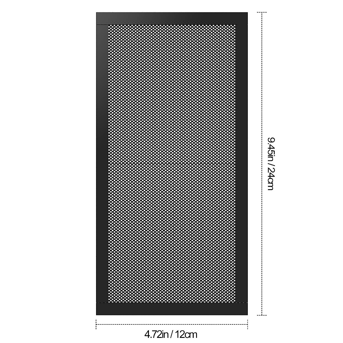 MoKo 120 x 240mm Dust Filter for Computer Cooler Fan, [2 Pack] Magnetic Frame PC Fan Dust Mesh PC Cooler Filter Dustproof PVC Cover Computer Fan Grills - Black