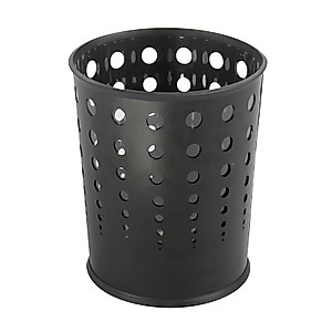 Safco Products 9740BL Bubble Wastebasket, 6-Gallon, (Qty. 3), Black