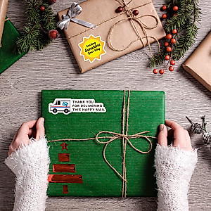 Muminglong 1.5 Inch Thank You for Delivering This Happy Mail Sticker,Mail Carrier Sticker,Happy Mail for The Postman, Mail Man,Thank You Sticker,Packaging Sticker, 500 PCS