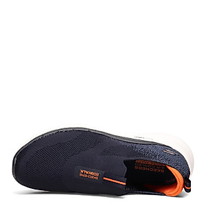 Skechers Men's Gowalk 6-Stretch Fit Slip-On Athletic Performance Walking Shoe, Navy/Orange, 10