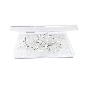 27 Ga 1 Inch Industrial Non-sterile Blunt Tip Dispensing Needle with Luer Lock, Precision Applicator (Clear,50 PCS)