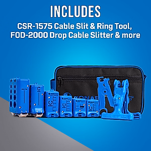 Jonard Tools TK-108 Fiber Optic Mid Span Slit & Ring Tool Kit (1.2 mm-18.2 mm)