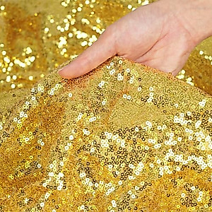 MXSEY 7.2x7.2ft Gold Glitter Sequin Round Backdrop Luxurious Golden Photography Background Circle Backdrop Cover Birthday Wedding Bridal Baby Shower Party Decor