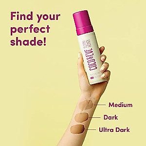 Coco & Eve Sunny Honey Bali Bronzing Foam (Ultra Dark). Natural Sunless Self Tanner Mousse. Anti Cellulite, Anti Aging, Organic Sunless Self Tanning Lotion