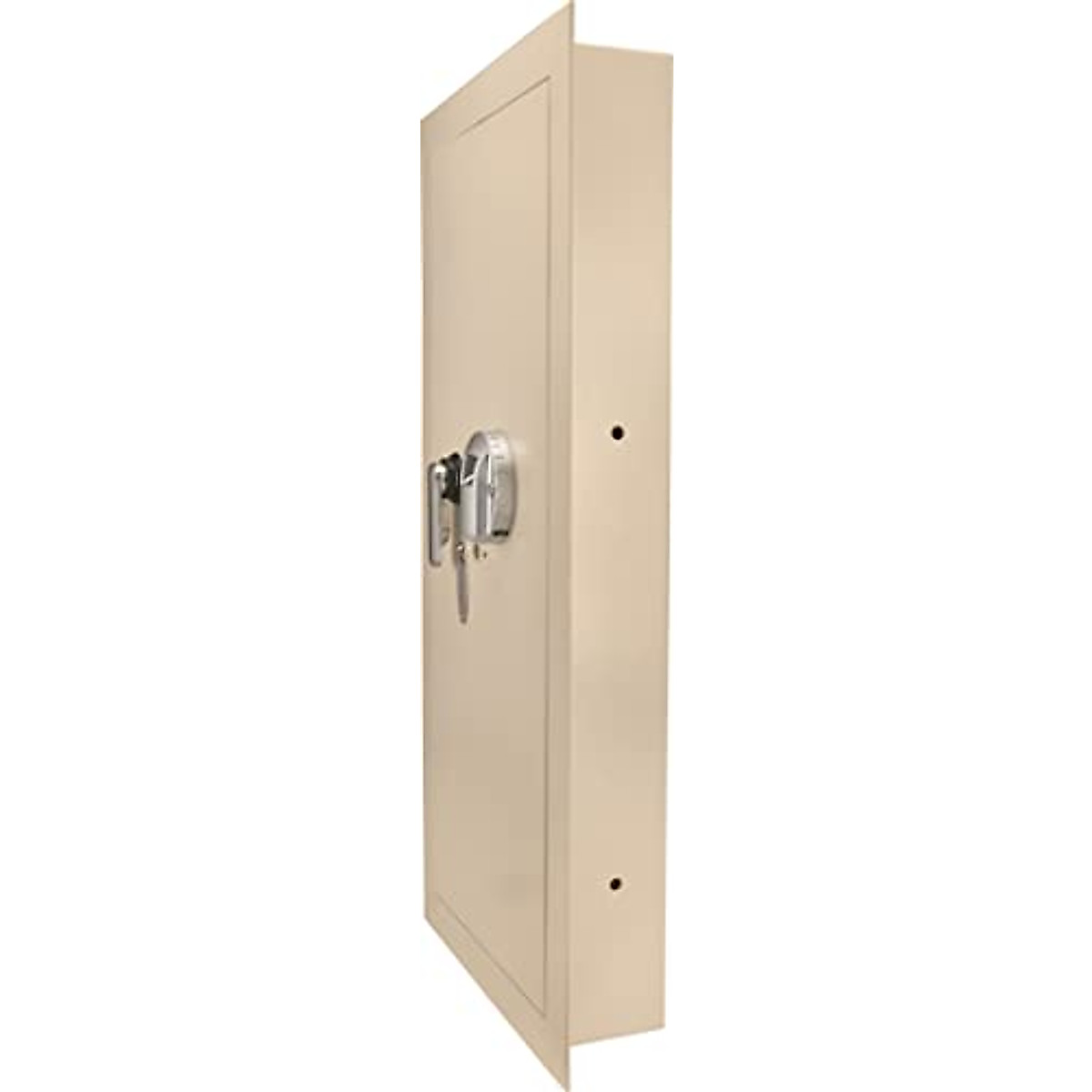 Barska AX13764 White Biometric Fingerprint Security Wall Safe 0.83 Cubic Ft, Beige