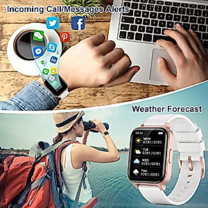 Smart Watch for Android Phones 1.69" Touch Screen Smart Watches for Women Men Nemheng Smartwatch Fitness Watches with Heart Rate Monitor Sleep Tracker Calorie Pedometer Sports Activity Fitness Tracker
