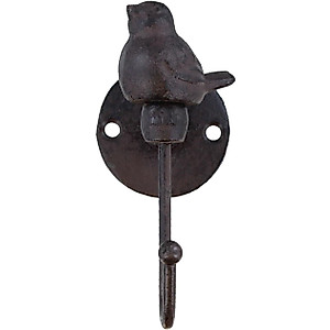 Colonial Tin Works 520013 Songbird Wall Hook, Brownish Black (Set of 2)