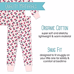 Zutano Baby and Toddler Pajamas, Two-Piece Cotton Pajamas for Girls, Tulip, 5