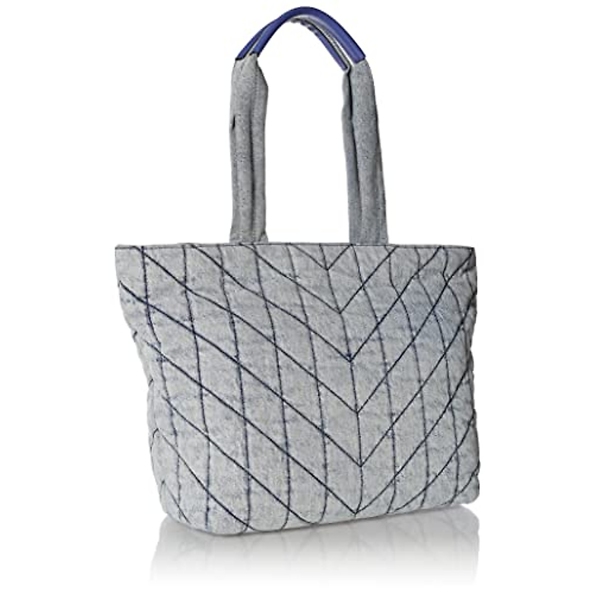 Karl Lagerfeld Paris womens Agyness Quilted Flap Crossbody, Blue Denim Maybelle Slg, One Size US